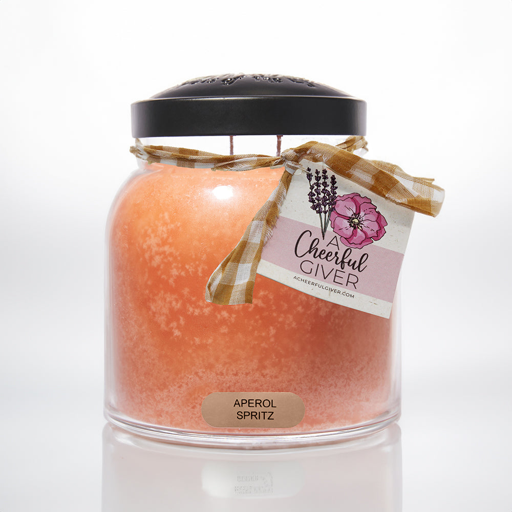 Aperol Spritz Scented Candle - 34 oz, Double Wick, Papa Jar, Keepers of ...