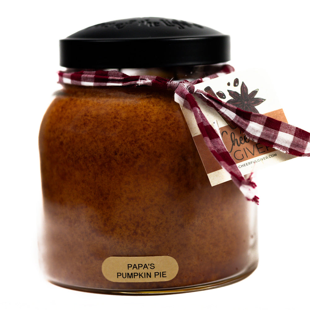 Papa's Pumpkin Pie 34oz Jar Candle | A Cheerful Giver