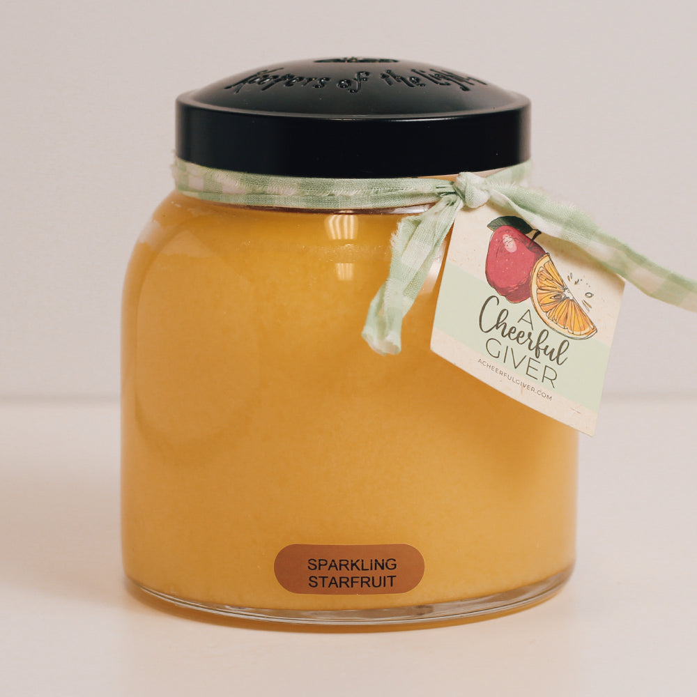 Sparkling Starfruit Scented Candle - 34 oz, Double Wick, Papa Jar ...