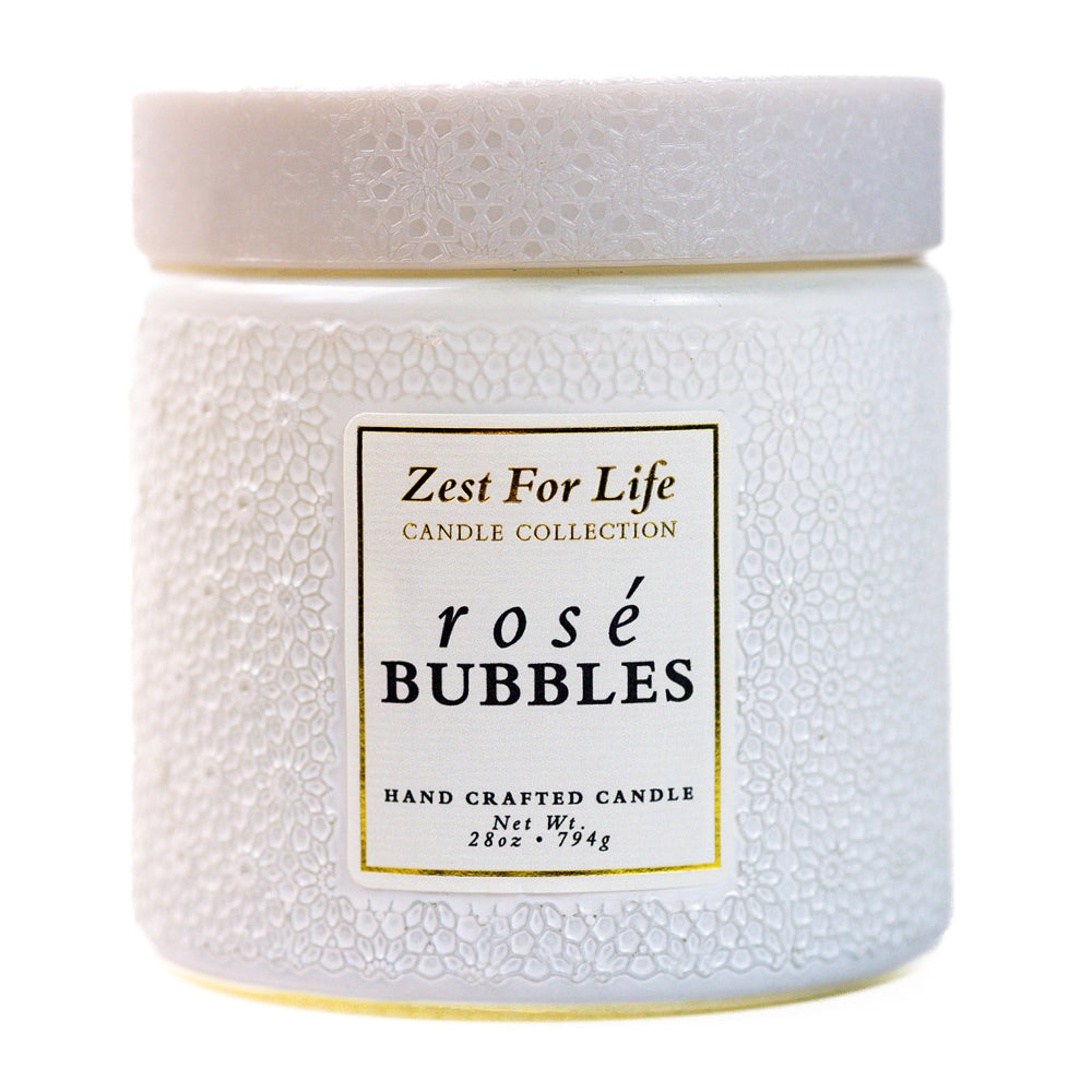 Rosé Bubbles 28oz Luxury Candle | A Cheerful Giver